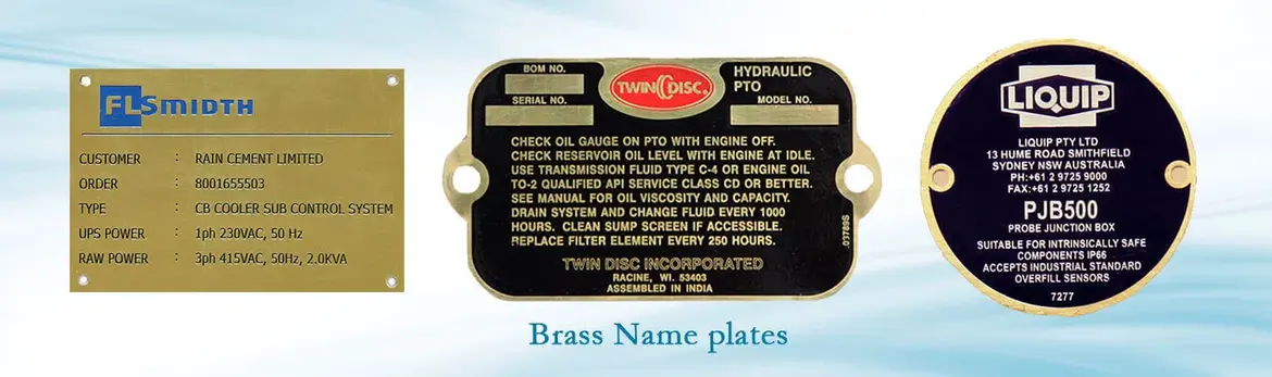Name Plates Manufacturer - Aluminum Name Plate & SS Name Plate
